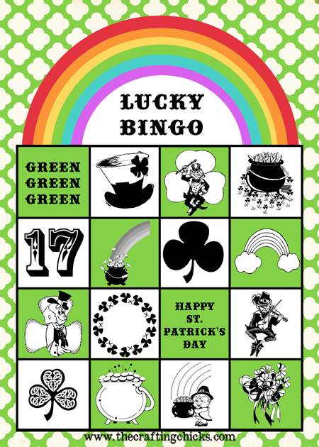 St Patrick s Day LUCKY BINGO Free Printables The Crafting Chicks St Patrick s Day LUCKY BINGO Free Printables The Crafting Chicks