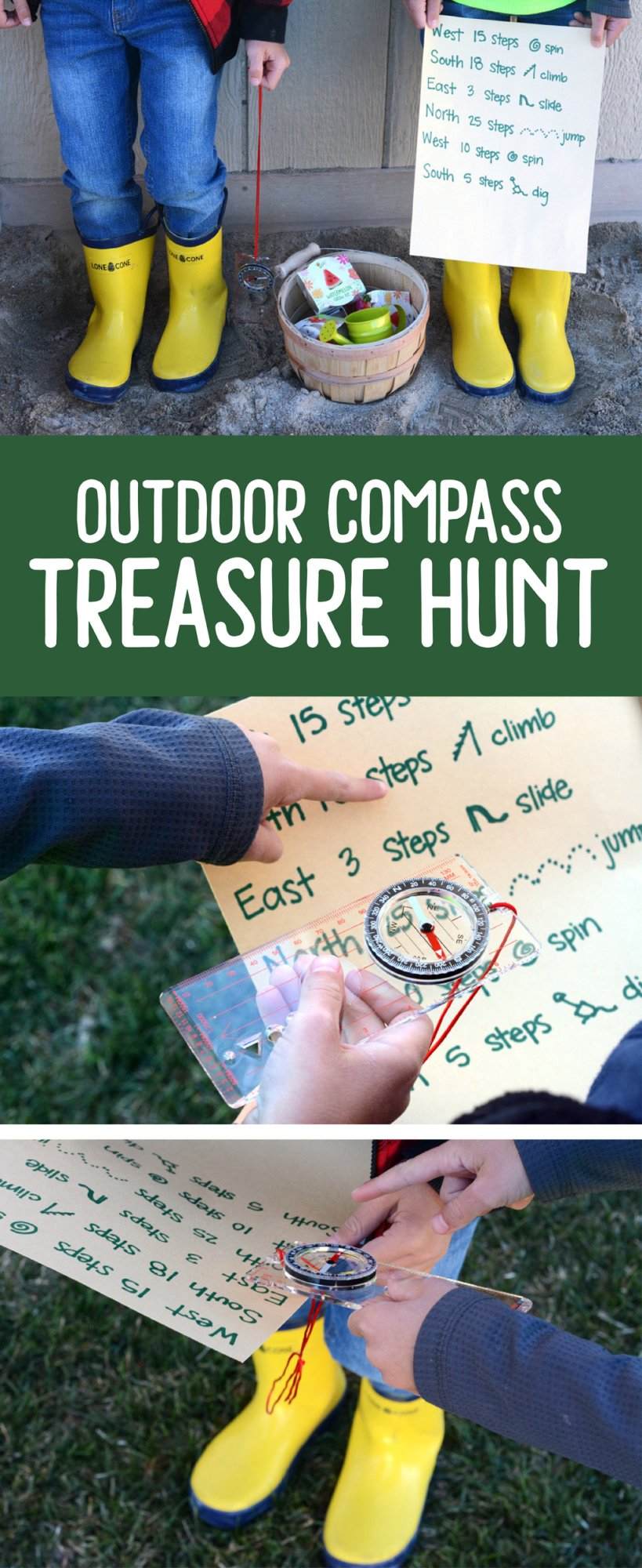 Outdoor Compass Treasure Hunt The Crafting Chicks