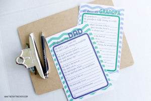 Free Father’s Day Questionnaire – A Special Keepsake for Dad - The ...