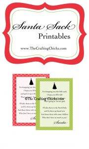 Santa Sack Printables - The Crafting Chicks