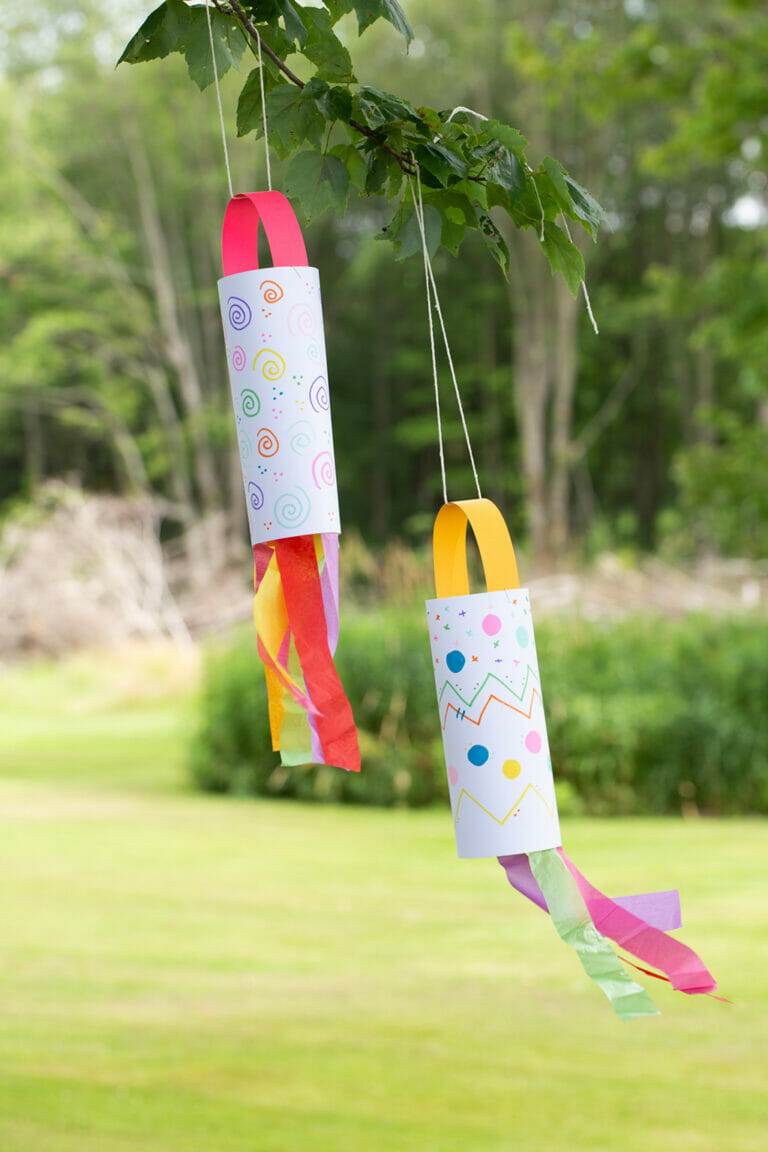 Spring Windsock Kid Craft - The Crafting Chicks
