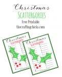 Christmas Scattergories Free Printable - The Crafting Chicks