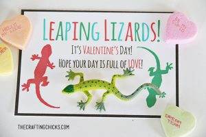 Leaping Lizard Valentines *Free Printable - The Crafting Chicks