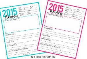 2015 in Review Free Printable - The Crafting Chicks