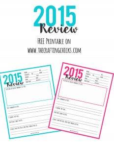 2015 in Review Free Printable - The Crafting Chicks