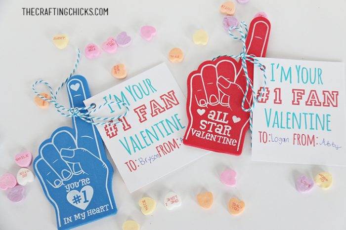 #1 Fan Valentine Foam Fingers - The Crafting Chicks