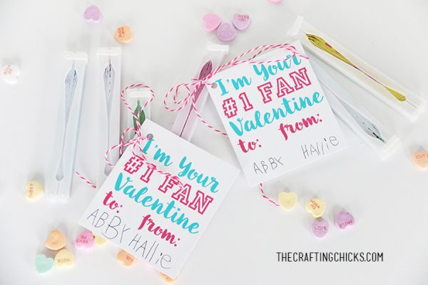 #1 Fan Valentine with Heart Shaped Paper Fans - The Crafting Chicks
