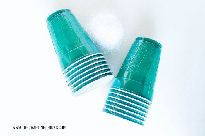 Stacking Cups Christmas Tree Game For Kids - The Crafting Chicks