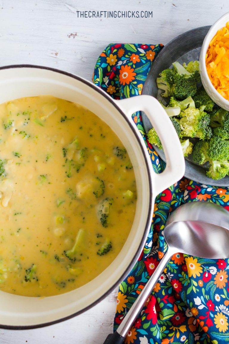 Broccoli Cheese Chowder - The Crafting Chicks