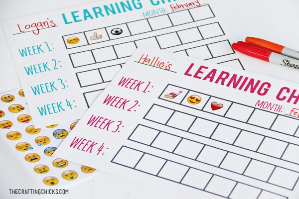 Learning Tracking Chart - The Crafting Chicks