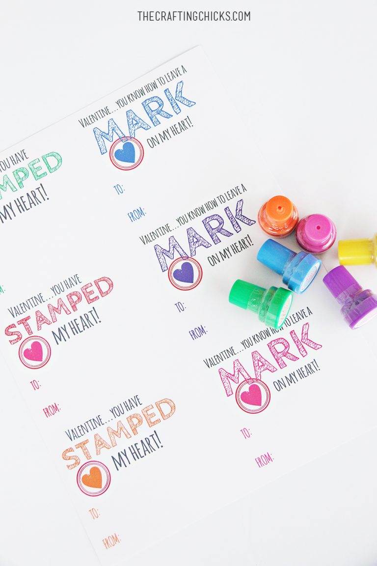 Stamp Valentine Printables - The Crafting Chicks