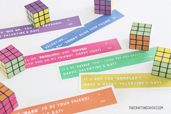 Rubik’s Cube Valentine Printables – Free Classroom Valentine Idea for ...