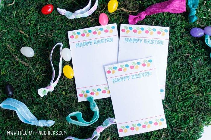 Easter Elastic Hair Tie Cards - The Crafting Chicks