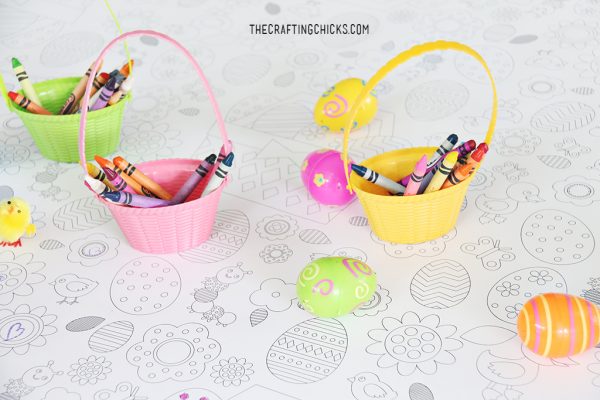 Printable Easter Coloring Tablecloth - The Crafting Chicks