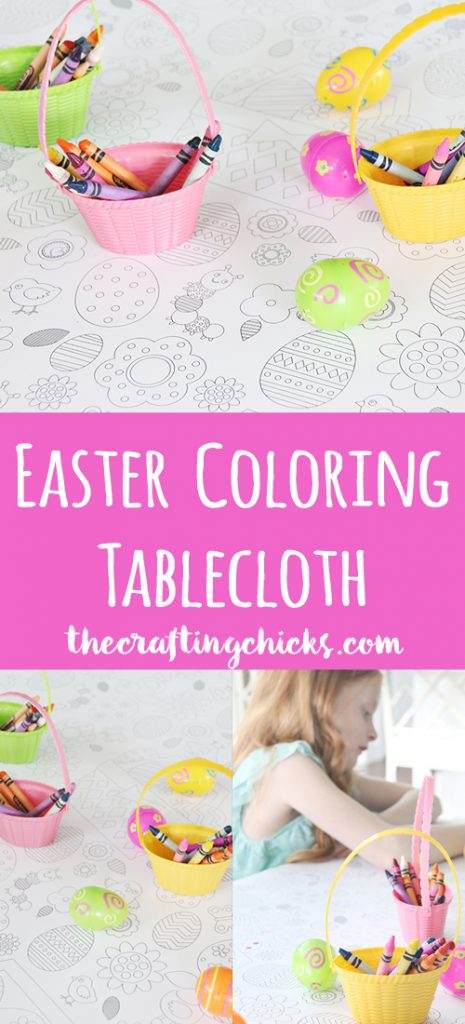 Printable Easter Coloring Tablecloth - The Crafting Chicks