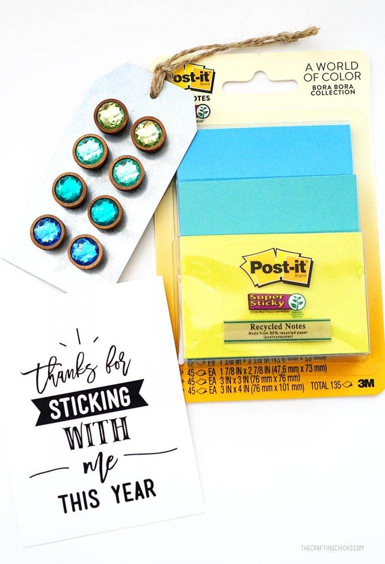 Thanks for Sticking with Me Printable Tag - The Crafting Chicks