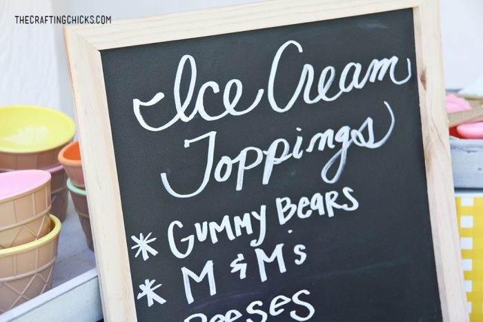 Ice Cream Party Topping Bar - The Crafting Chicks