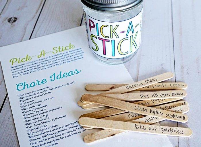 Pick-A-Stick Chore Jar - The Crafting Chicks
