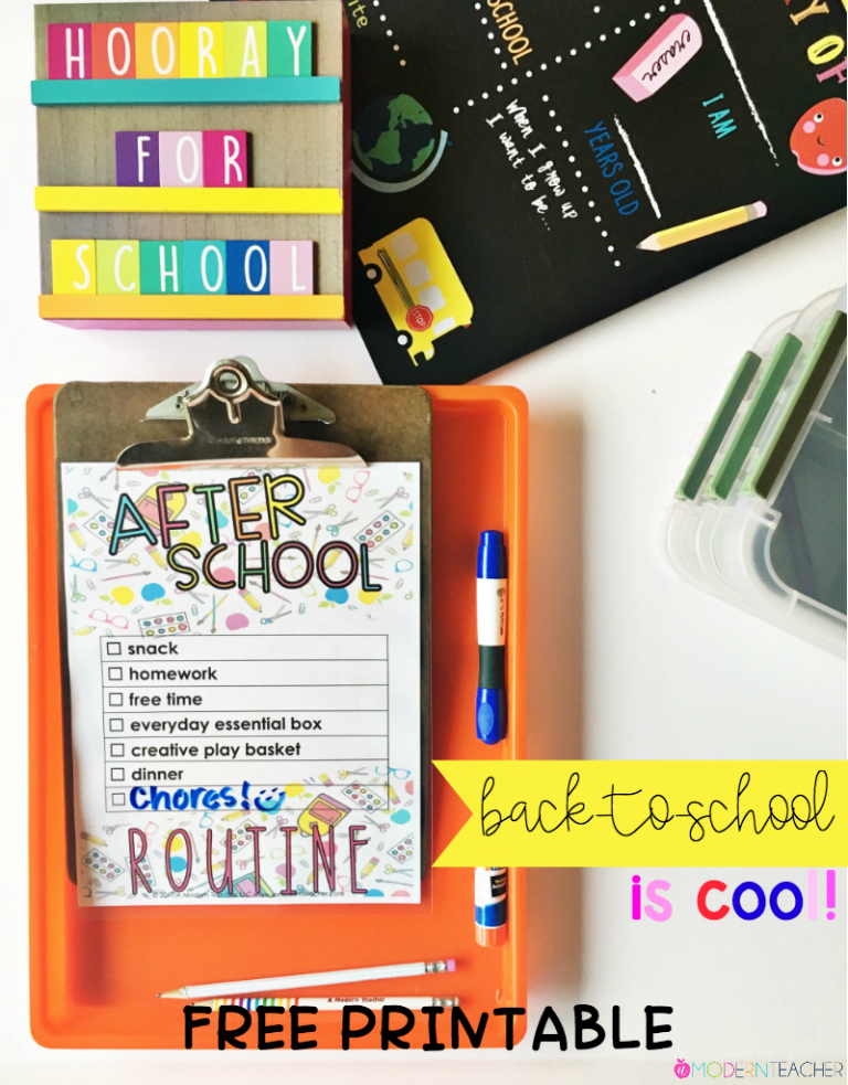 After School Routines (and free printable)! - The Crafting Chicks