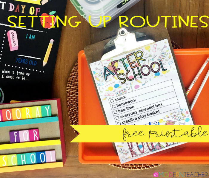 After School Routines (and free printable)! - The Crafting Chicks
