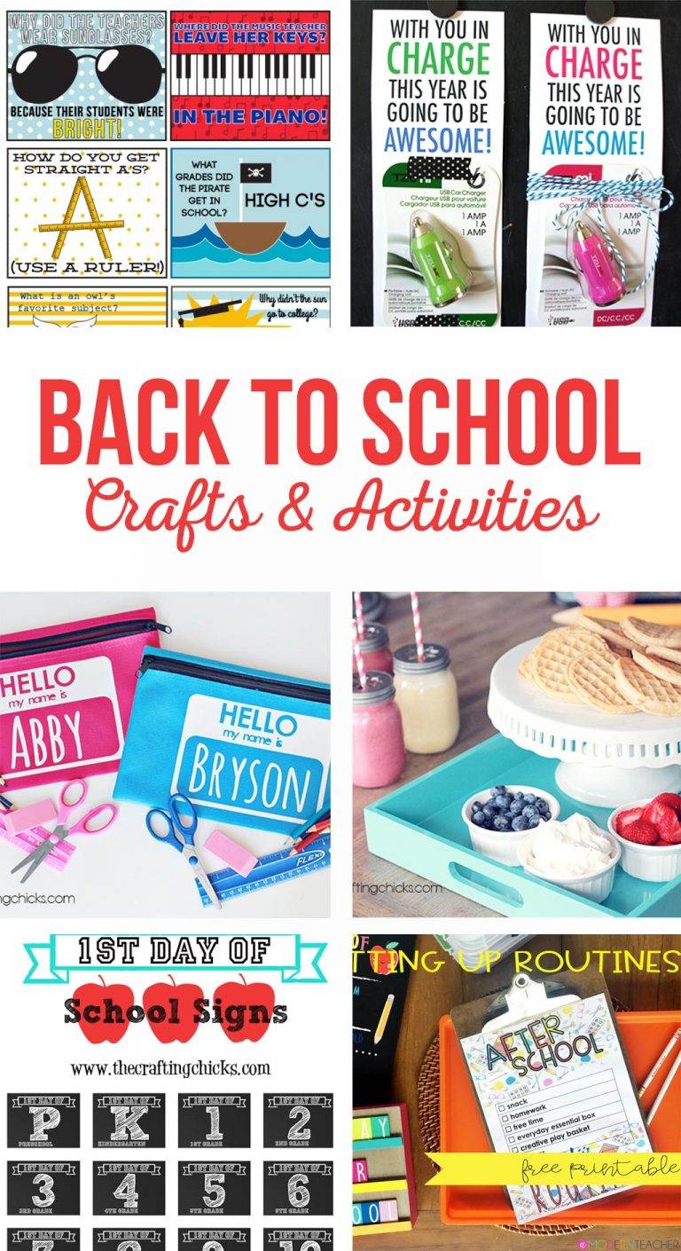 Back to School Crafts and Activities - The Crafting Chicks