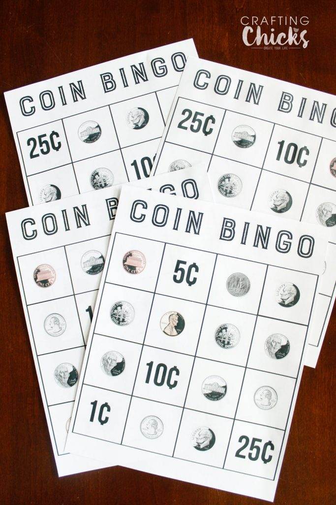 Coin Bingo Free Printable - The Crafting Chicks