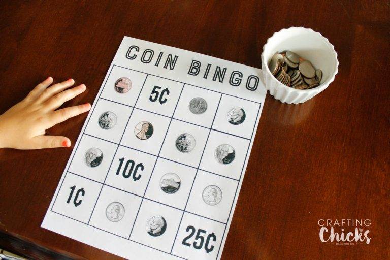 Coin Bingo Free Printable - The Crafting Chicks