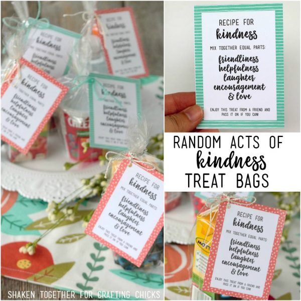 Recipe for Kindness - Random Acts of Kindness Treat Bags