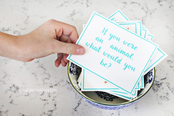 Free Printable Family Dinner Conversation Starter Cards - The Crafting ...