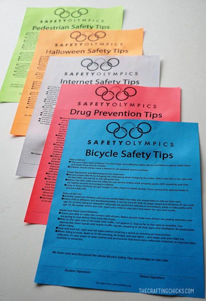 Safety Week - Safety Olympics - The Crafting Chicks