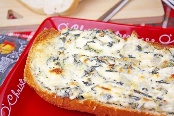 Spinach Artichoke Dip Stuffed Bread Appetizer- The Crafting Chicks