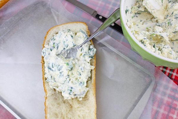 Spinach Artichoke Dip Stuffed Bread Appetizer- The Crafting Chicks