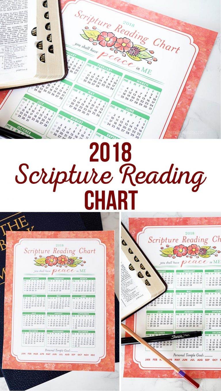 2018 Scripture Reading Chart - The Crafting Chicks