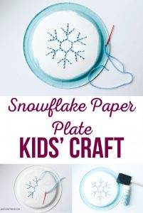 Snowflake Paper Plate Kids' Craft - The Crafting Chicks