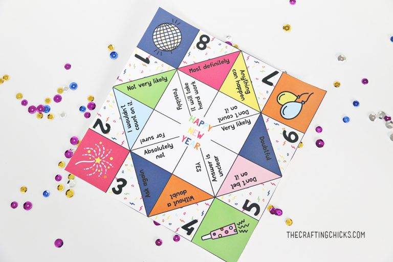New Years Fortune Teller Printables - The Crafting Chicks