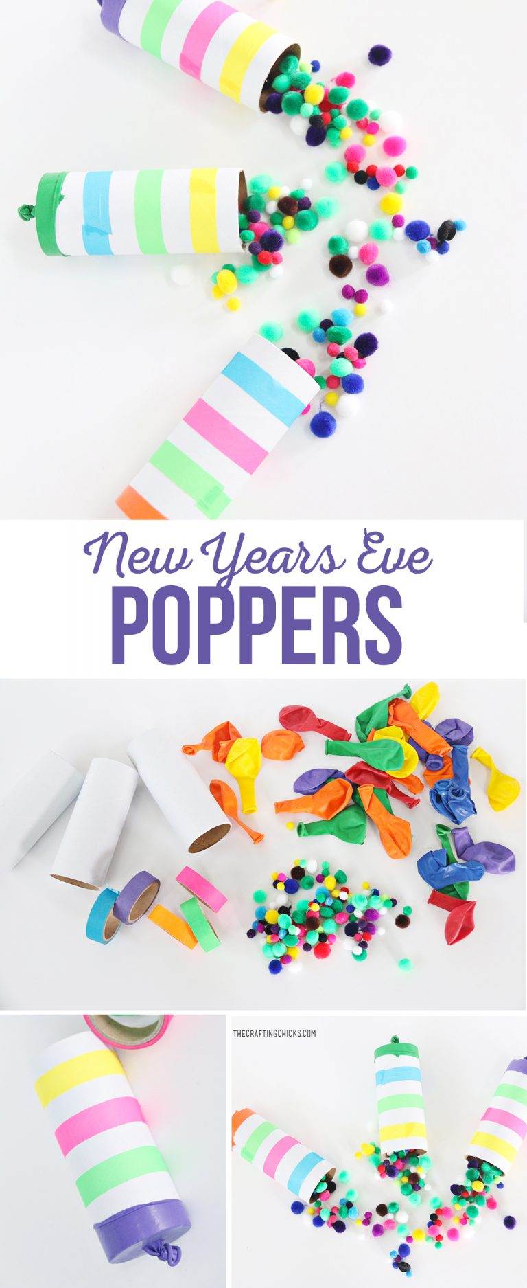 DIY New Year’s Eve Poppers for Kids: Easy Party Craft - The Crafting Chicks