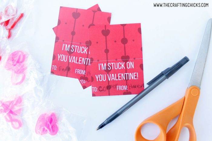 I'm Stuck On You Printable Valentine - The Crafting Chicks