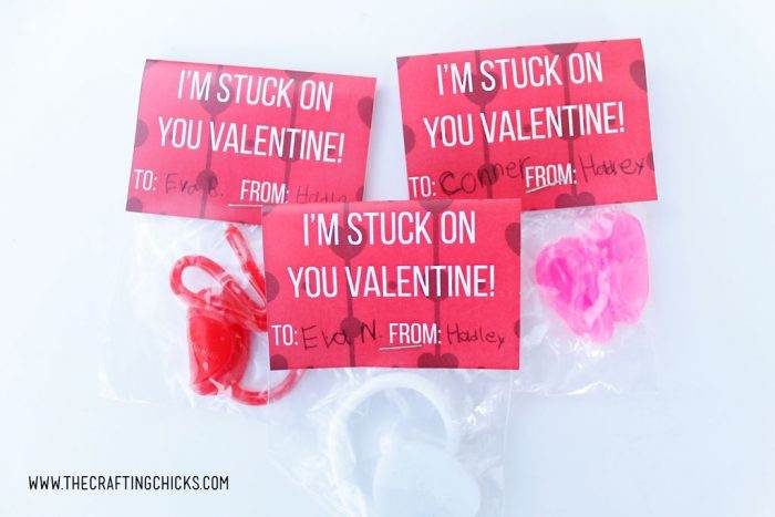 I'm Stuck On You Printable Valentine - The Crafting Chicks
