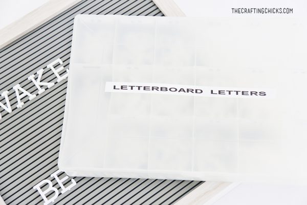 Letter Board Letter Organization Idea - The Crafting Chicks