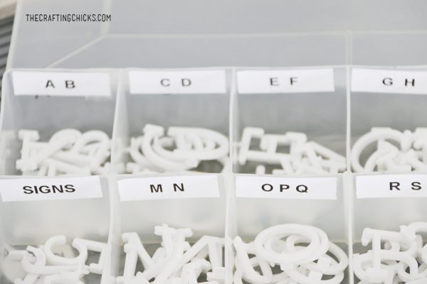Letter Board Letter Organization Idea - The Crafting Chicks