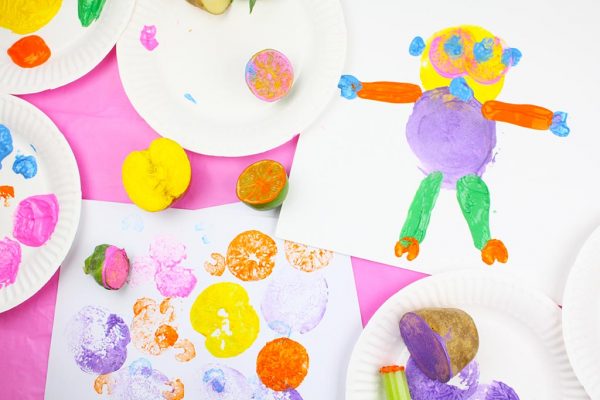Painting with Fruit and Vegetables - The Crafting Chicks