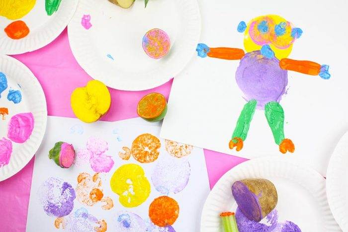 Painting with Fruit and Vegetables - The Crafting Chicks