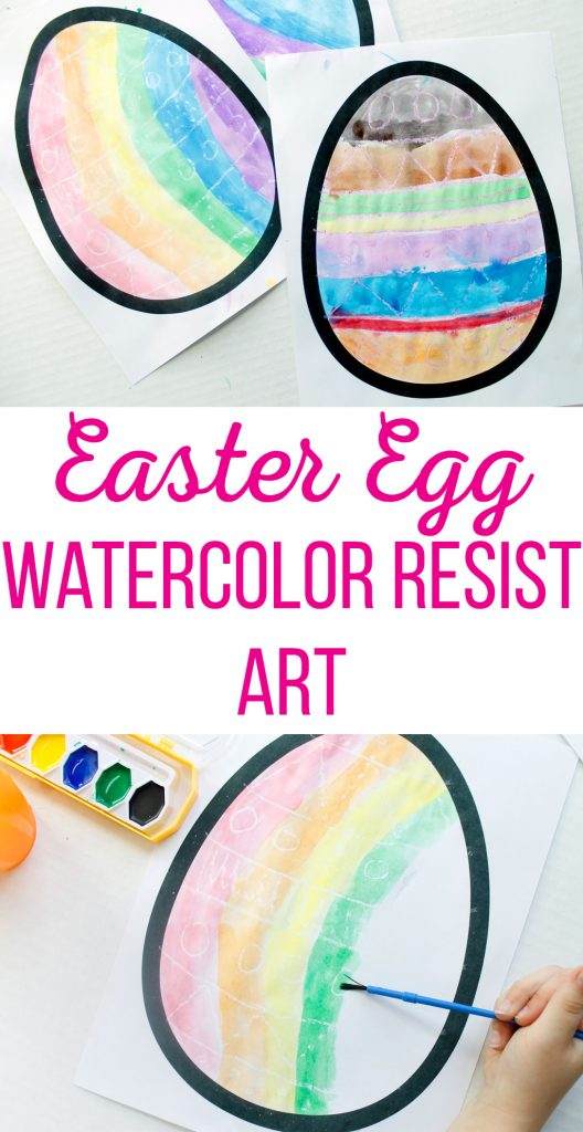 Watercolor Easter Eggs Resist– A Fun & Mess-Free Easter Art Project ...