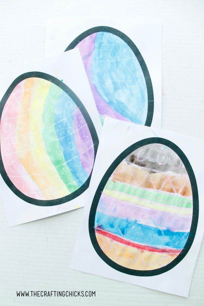 Watercolor Easter Eggs Resist– A Fun & Mess-Free Easter Art Project ...
