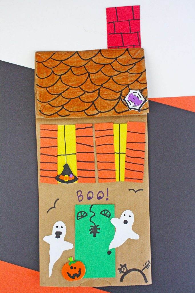 Paper Bag Haunted House Craft - The Crafting Chicks