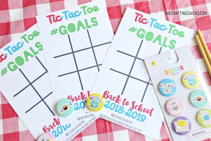 Back to School Goal Setting Tic-Tac-Toe - The Crafting Chicks