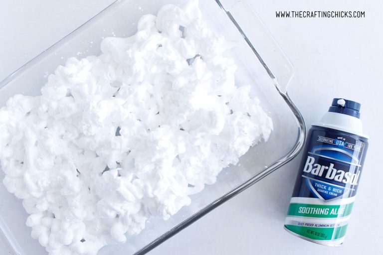 Shaving Cream Fall Leaves - The Crafting Chicks