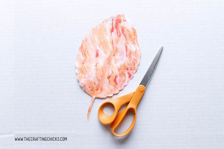 Shaving Cream Fall Leaves - The Crafting Chicks