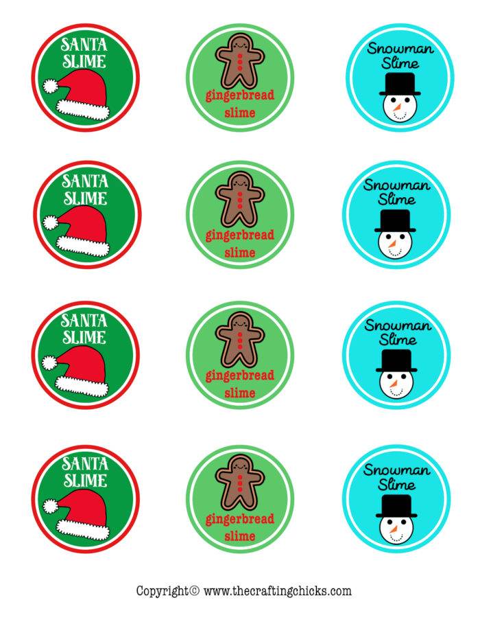 Christmas Slime Recipes with Free Gift Tag - The Crafting Chicks