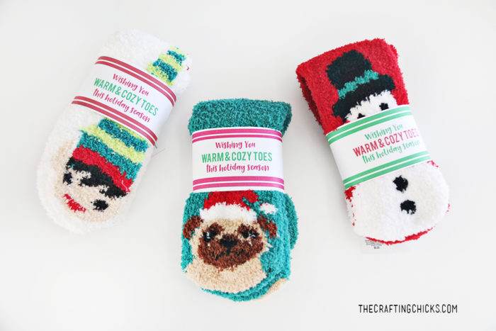 Free Printable Christmas Socks Gift Tag - The Crafting Chicks